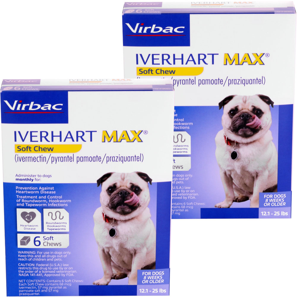 Iverhart Max for Dogs, 12.1-25 lbs (12 Ct.) | Free Shipping ...
