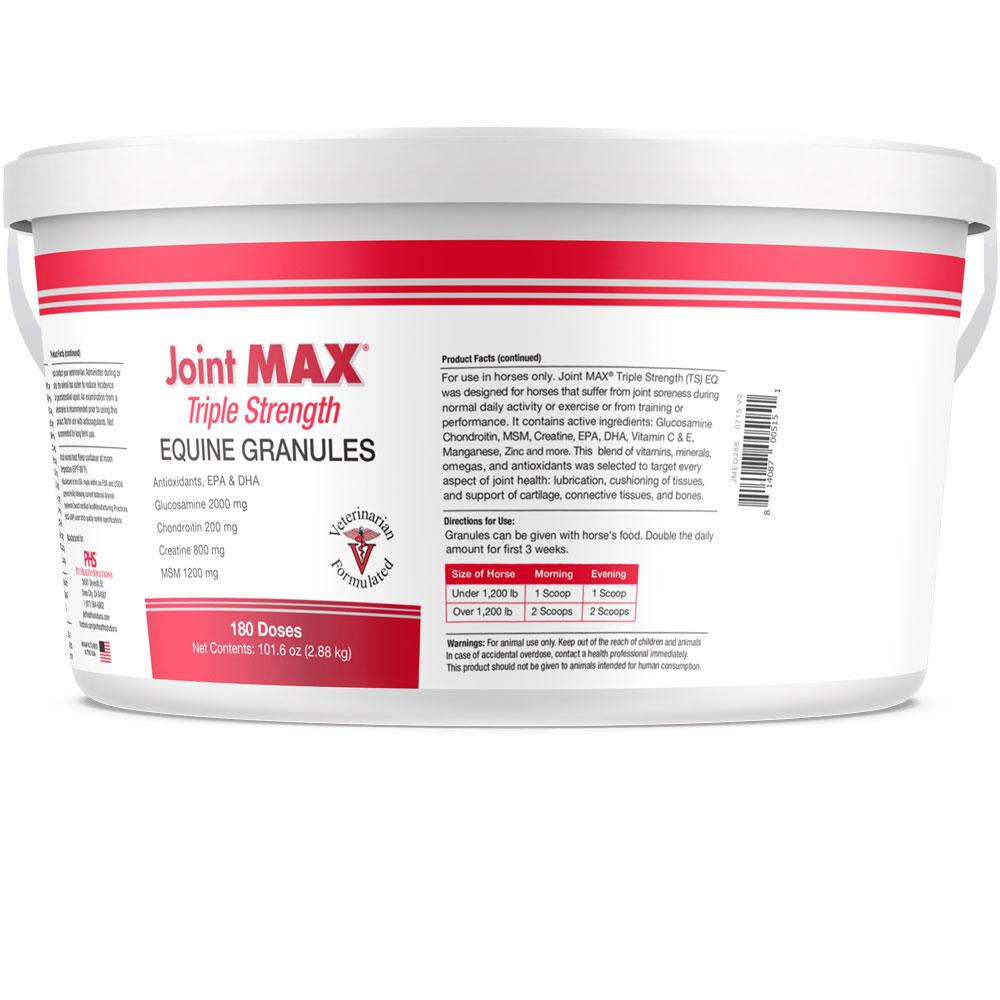 Joint MAX Triple Strength Equine Granules For Horses (180 Doses) | On ...