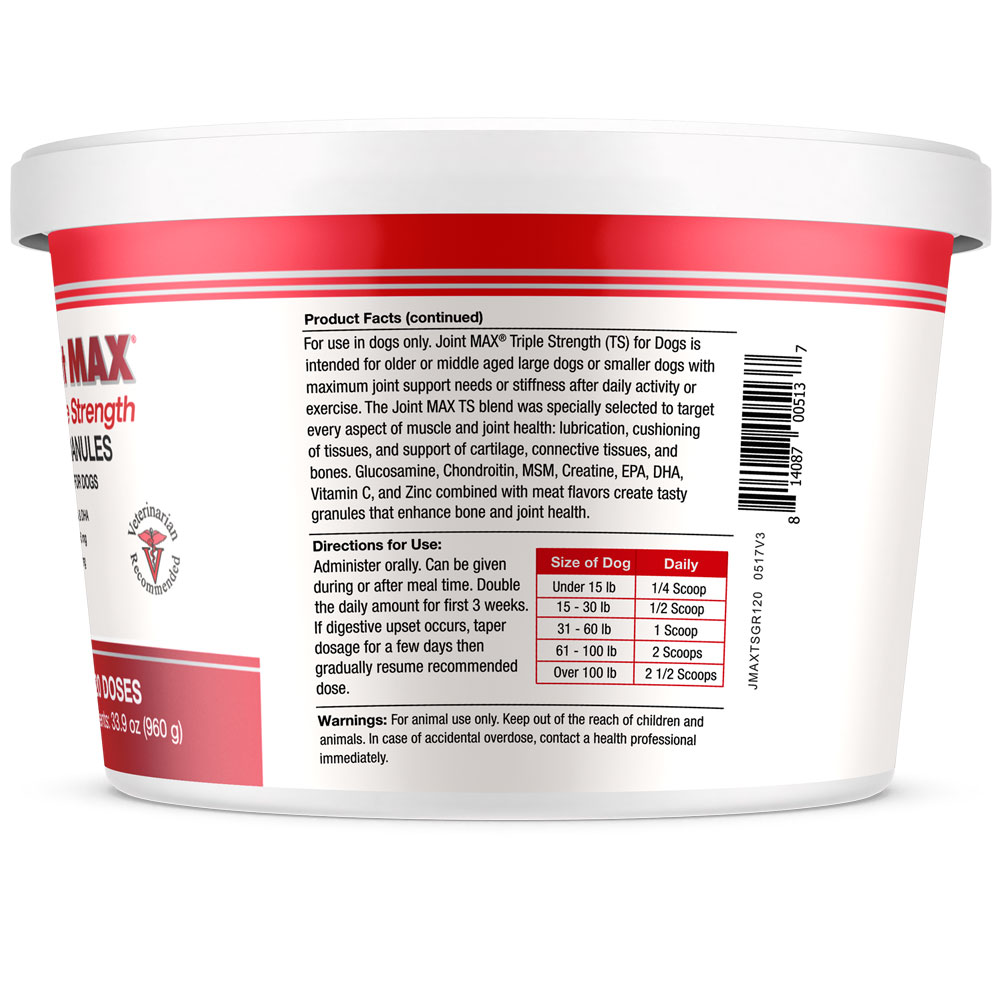Joint MAX Triple Strength Granules (120 Doses) | On Sale | EntirelyPets Rx