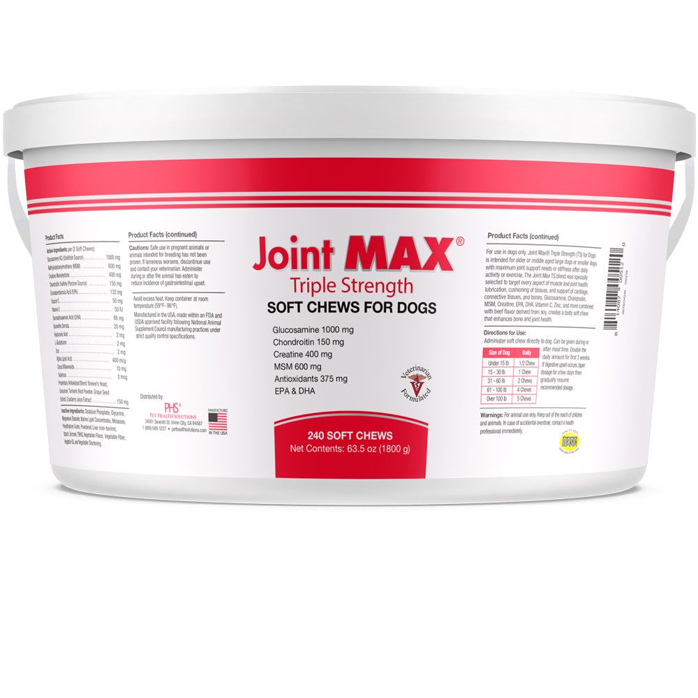 Joint MAX Triple Strength Soft Chews, 240 Ct | Free Shipping ...