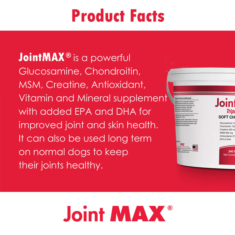 Joint MAX Triple Strength Soft Chews, 240 Ct | Free Shipping ...