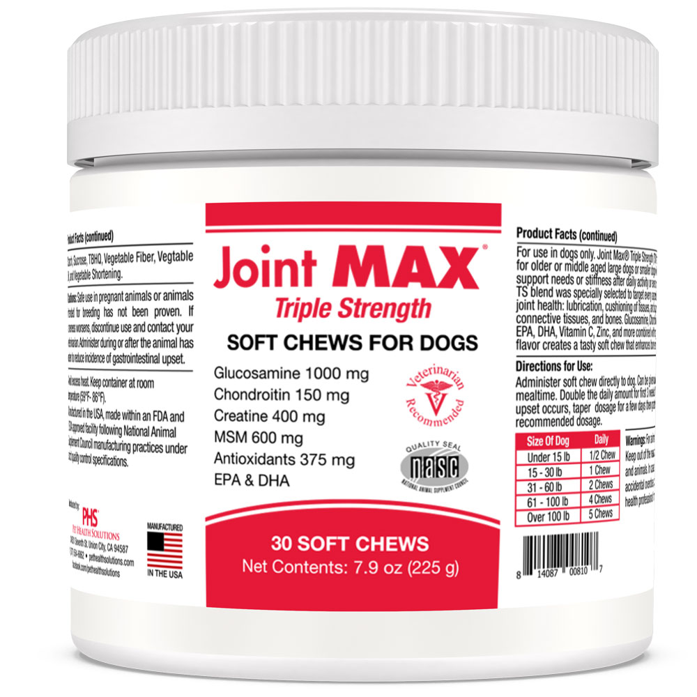 Joint MAX Triple Strength Soft Chews, 30 Ct | Free Shipping ...