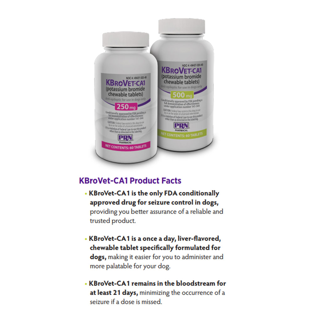 K-BroVet-CA1 for Dogs - 500mg (60 chewable tablets) - [Epilepsy Support ...