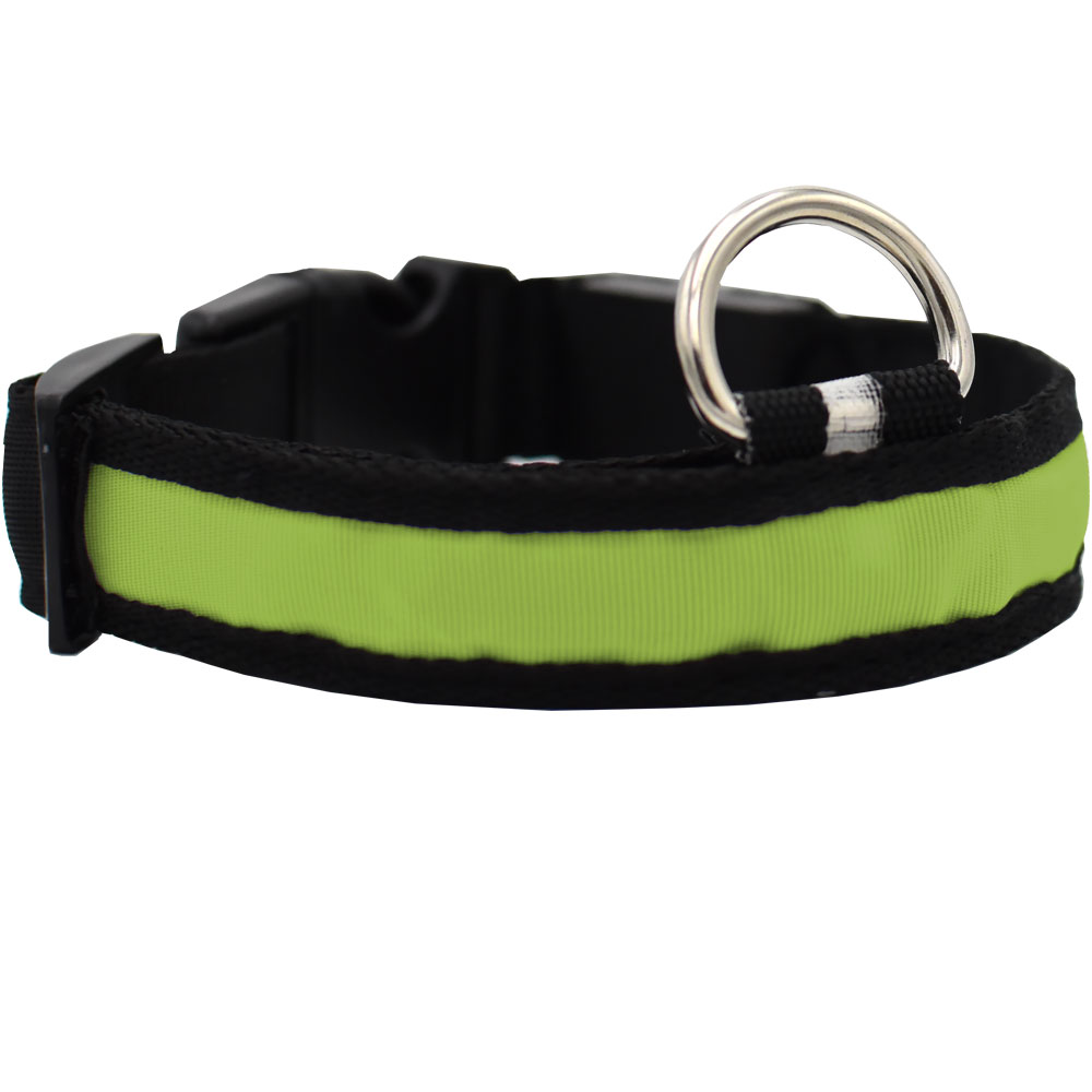 LED Safety Electric Glow Collar - Green (Medium) | On Sale ...