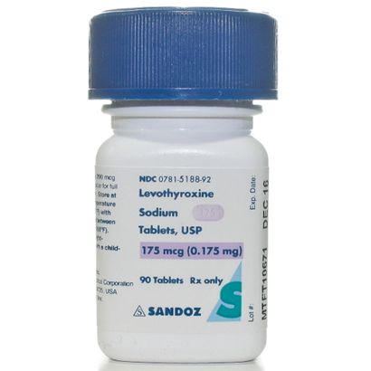 Levothyroxine Tablets 175mcg, 1 count | On Sale | EntirelyPets Rx