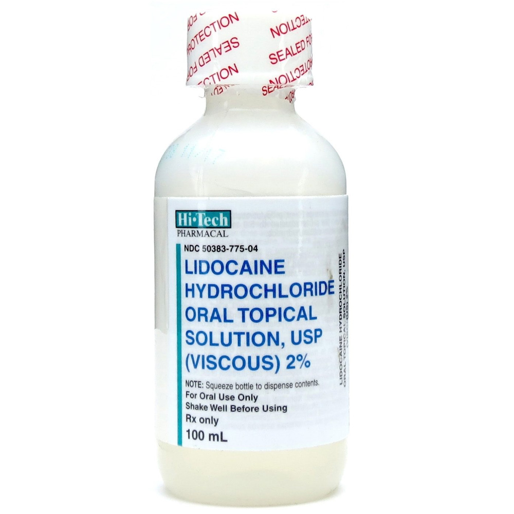 Lidocaine 2% HCL Oral Topical Solution 20mg/mL, 100-ml | On Sale ...