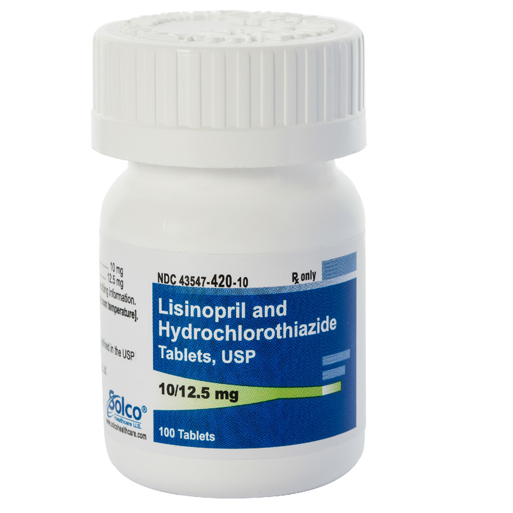 Lisinopril 10mg and Hydrochlorothiazide 12.5mg Tablets, 1 Count | On ...