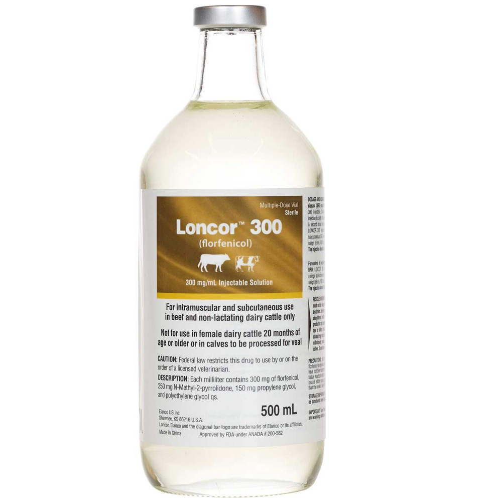 Loncor 300 (Florfenicol) for Cattle - Injectable Solution, 500mL ...