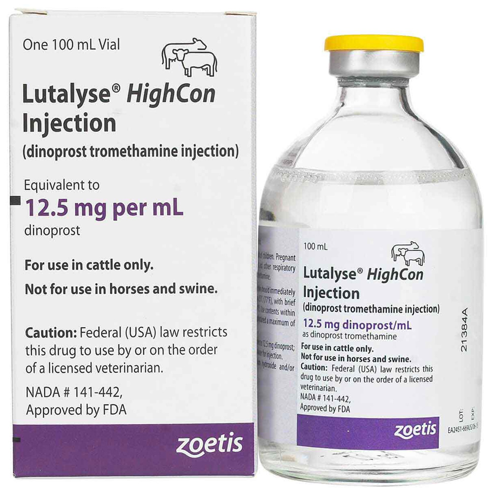 Lutalyse for Cattle - HighCon Injection 12.5mg/mL, 100mL ...