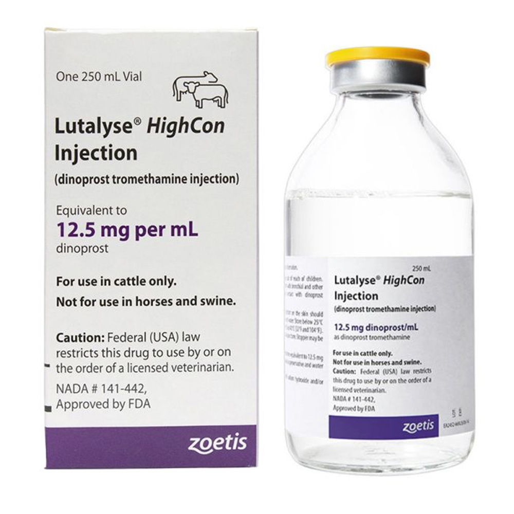 Lutalyse for Cattle - HighCon Injection 12.5mg/mL, 250mL ...