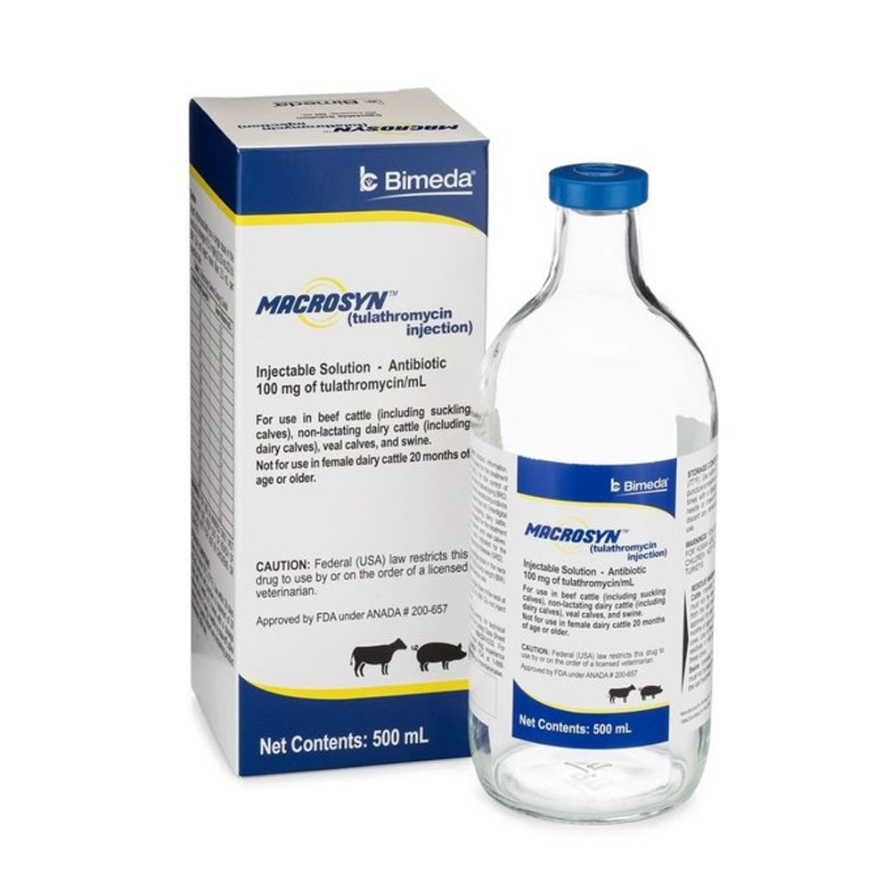 Macrosyn Injectable Solution, 100-mg, 500-mL | On Sale | EntirelyPets Rx