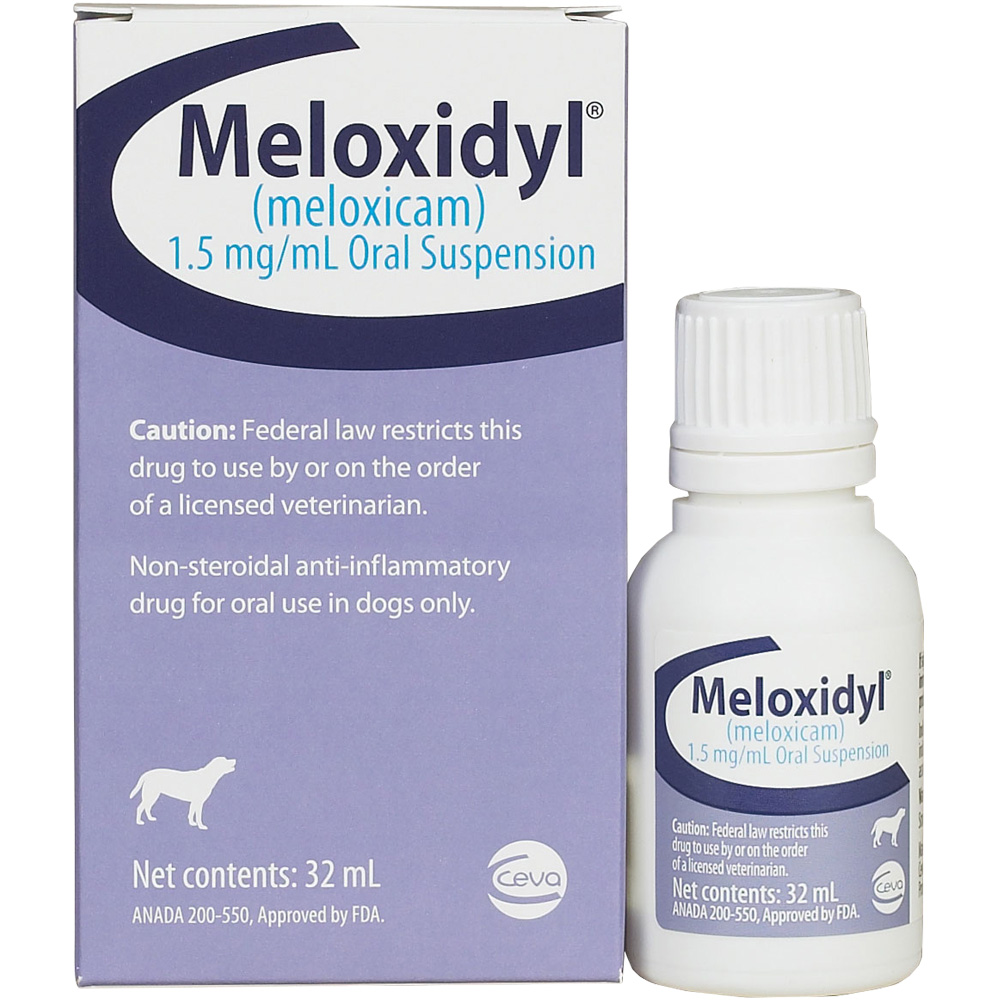 Meloxidyl (Generic) Oral Suspension for Dogs, 1.5 mg/mL, 32-mL - [Pain ...