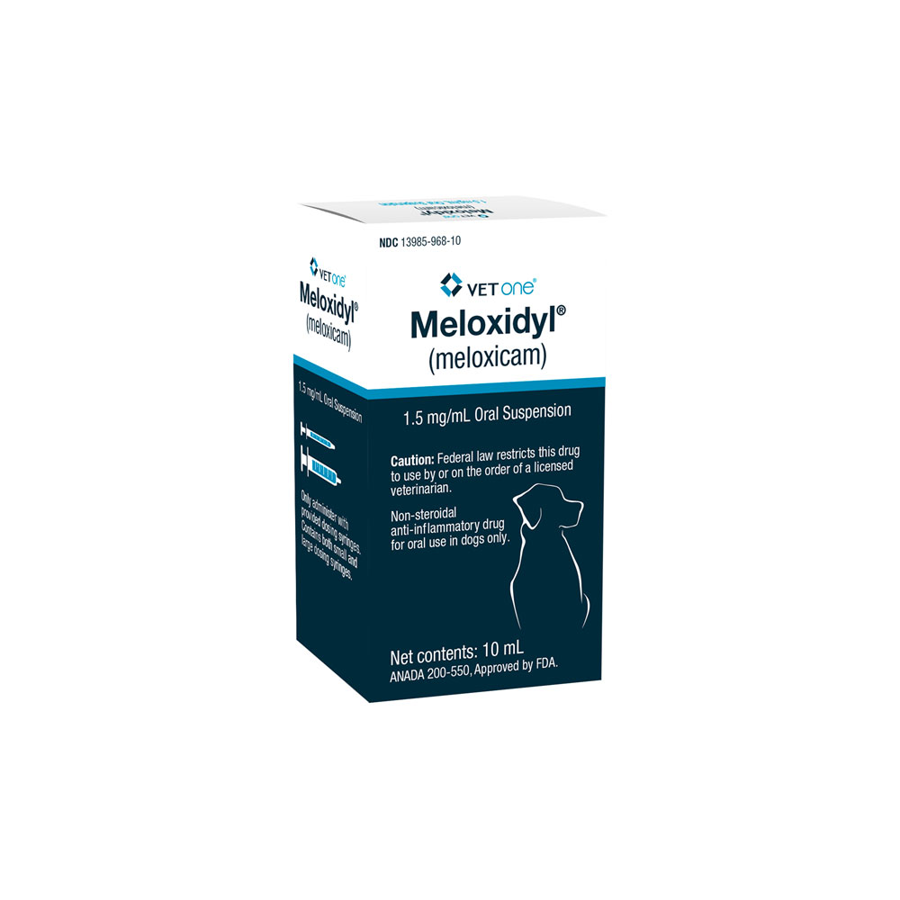 Meloxidyl (meloxicam) for Dogs - Oral Suspension 1.5 mg/mL, 10-mL ...