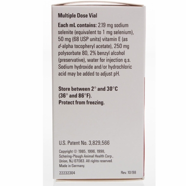 Merck BO-SE Injection (Selenium and Vitamin E) 1mg/mL, 100mL | On Sale ...