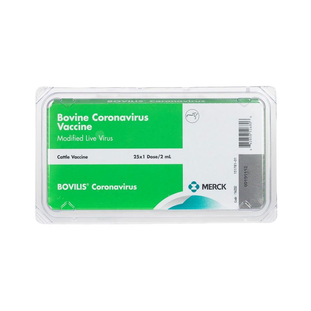 Merck Bovilis Coronavirus Cattle Vaccine, Modified Live Virus, 25 x 2mL ...