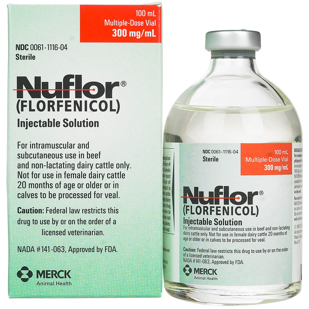 Merck Nuflor for Cattle - 300mg/ml injectable - 100ml - [Respiratory ...
