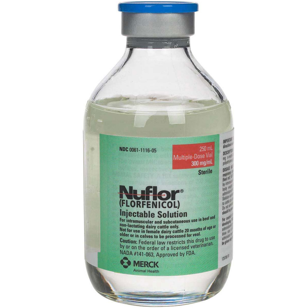 Merck Nuflor for Cattle - 300mg/ml injectable - 250ml - [Respiratory ...