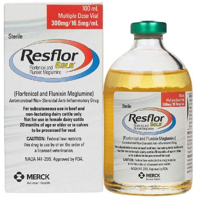 Merck Resflor Gold (Florfenicol and Flunixin Meglumine) Anti ...