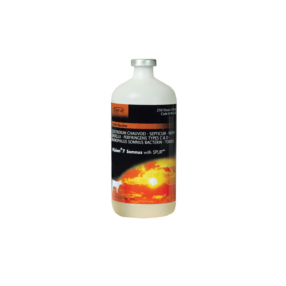 Merck Vision 7 Somnus with Spur Cattle Vaccine, 500mL | On Sale ...