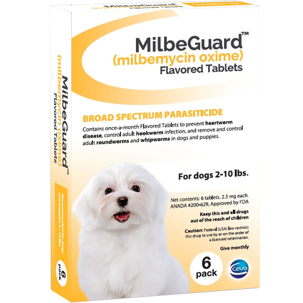 MilbeGuard Flavored Tablets for Dogs 2-10 lbs - Yellow (1-Pack) | On ...