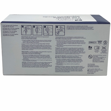 Monoject 3 mL Syringe 23G x 1" with Standard Hypodermic Needle (100 ...