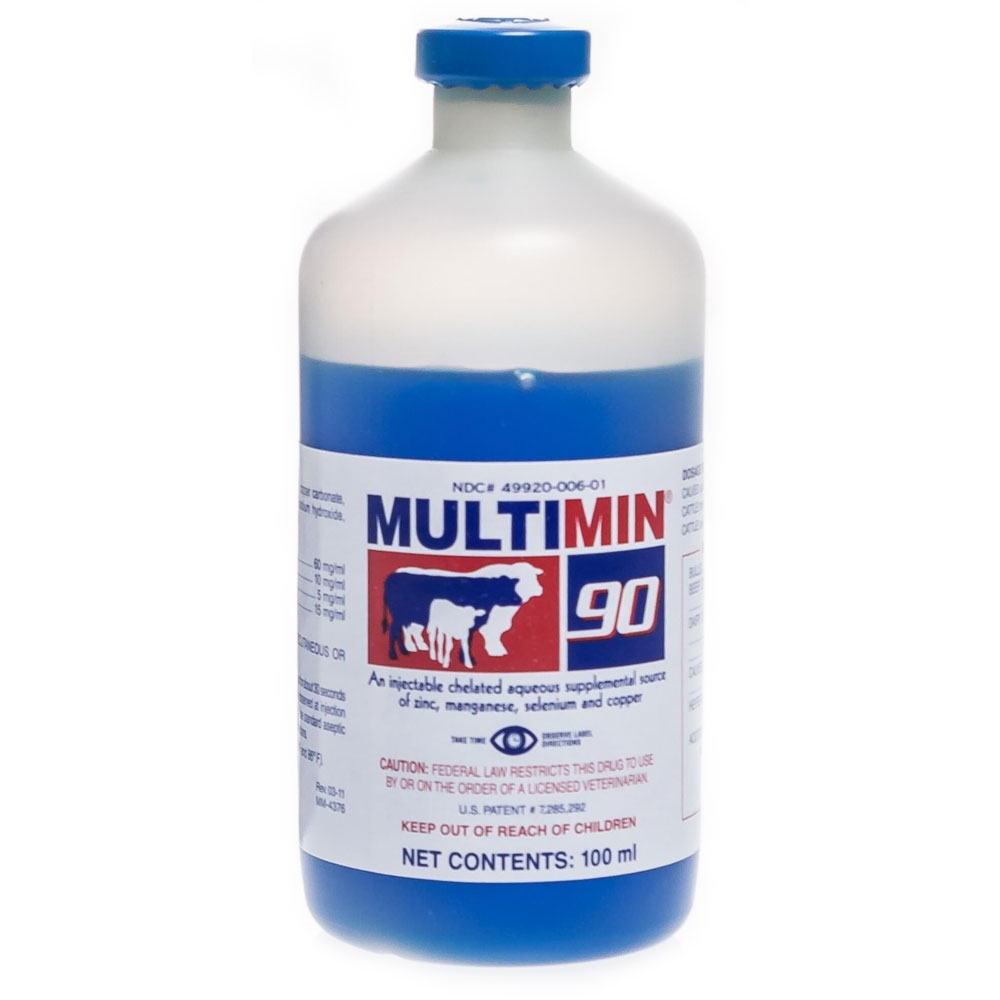 Multimin for Cattle - 90 Chelated Aqueous Supplement Injection (100 ml ...