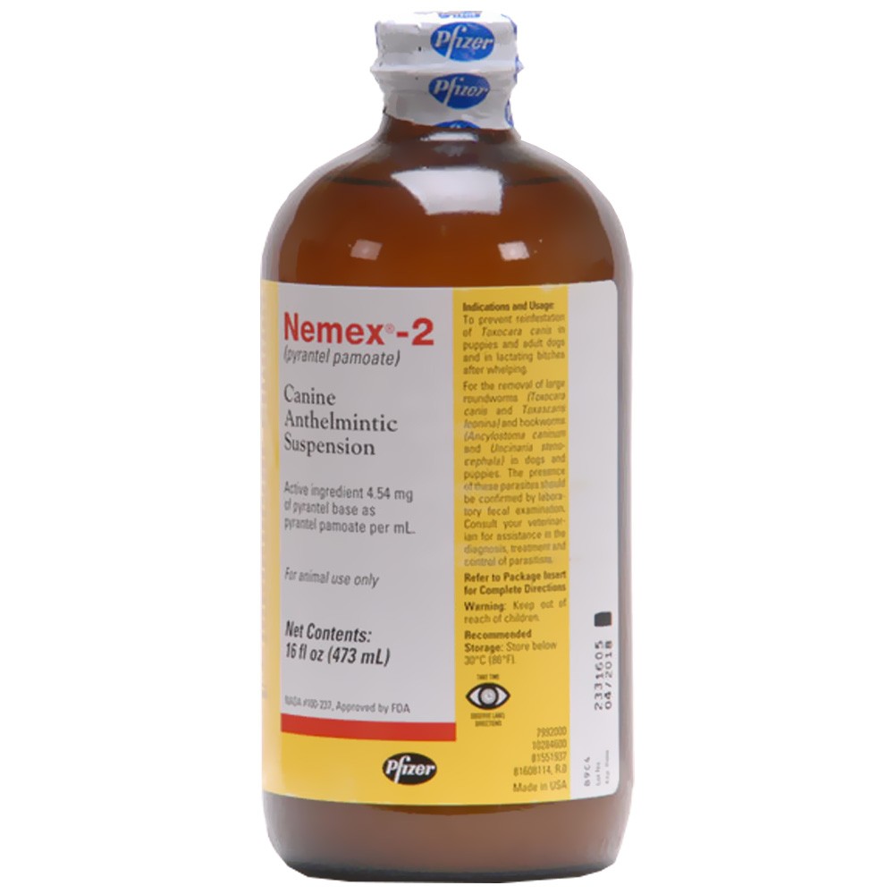 Nemex-2 Oral Liquid Dog Wormer by Zoetis (16 oz / Pint) | On Sale ...