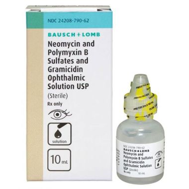 Neomycin, Polymyxin B Sulfates and Gramicidin Ophthalmic Solution 10 mL ...