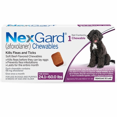 Nexgard Chew For Dogs 24 1 60 Lbs