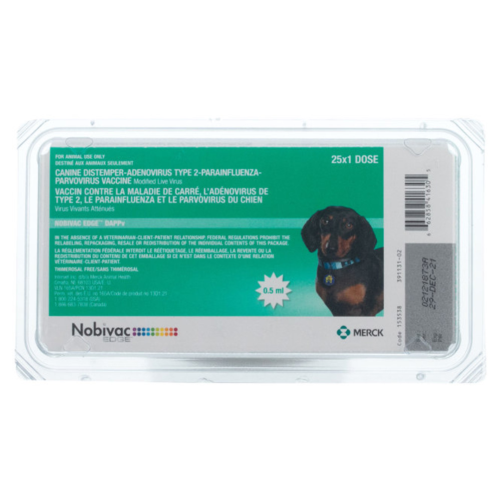 Nobivac for Canine Edge DAPPv, Modified Live Virus, 25 x 0.5mL ...