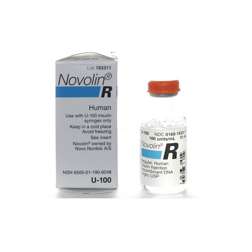Novolin R Injection 100 Units/mL U-100 (10 ml vial) | On Sale ...