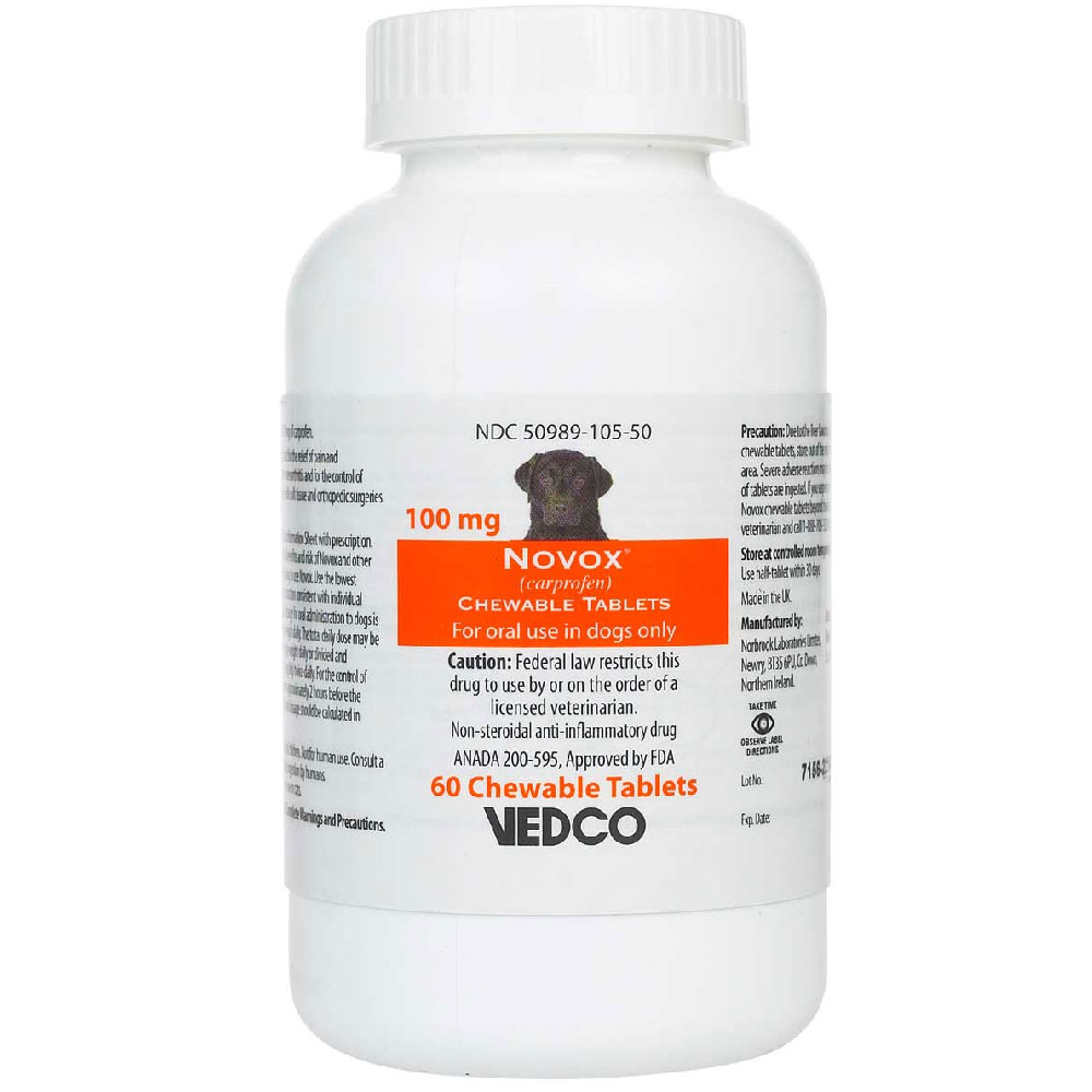 Novox 100 mg, 60 Chewable Tablets | On Sale | EntirelyPets Rx
