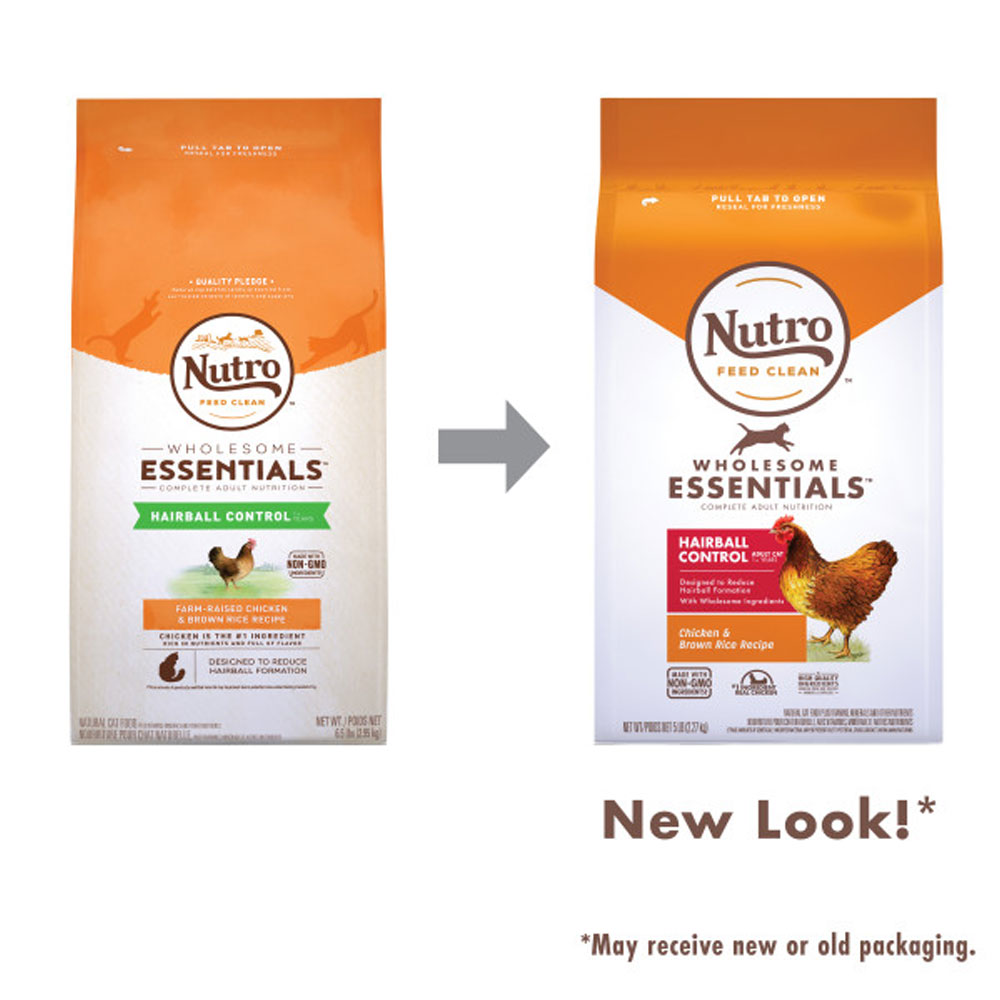 Nutro Whole Essentials Adult Natural Dry Cat Food Hairball Control ...