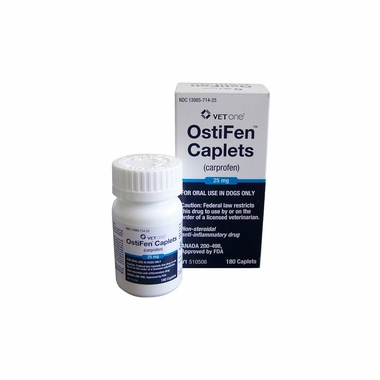 OstiFen (Carprofen) Caplets for Dogs 25mg (180 count) | On Sale ...