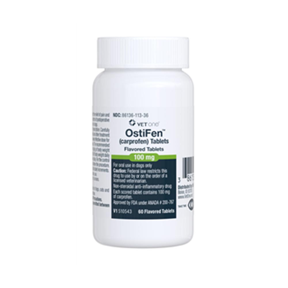 OstiFen (Carprofen) Flavored Tablets for Dogs 100mg, 60 Count - [Pain ...