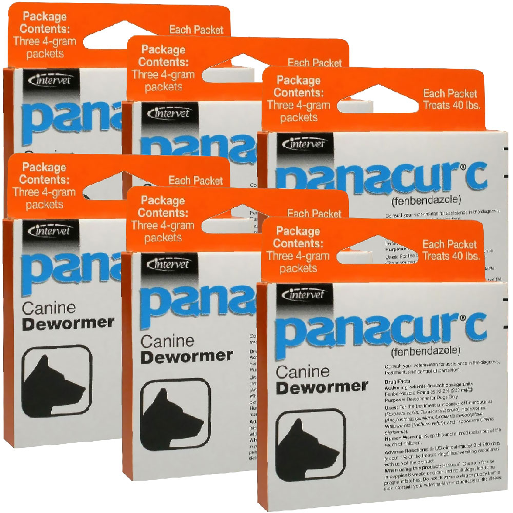 Panacur for Dogs - C Canine Dewormer (4 Gram) - 6-PACK - [Parasite ...