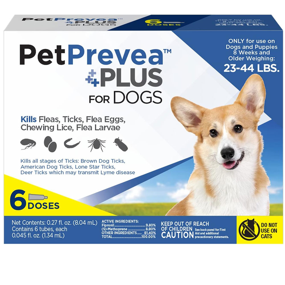 PetPrevea Plus Flea Tick for Dogs - 23-44 lbs, 6 Month Supply | On Sale ...