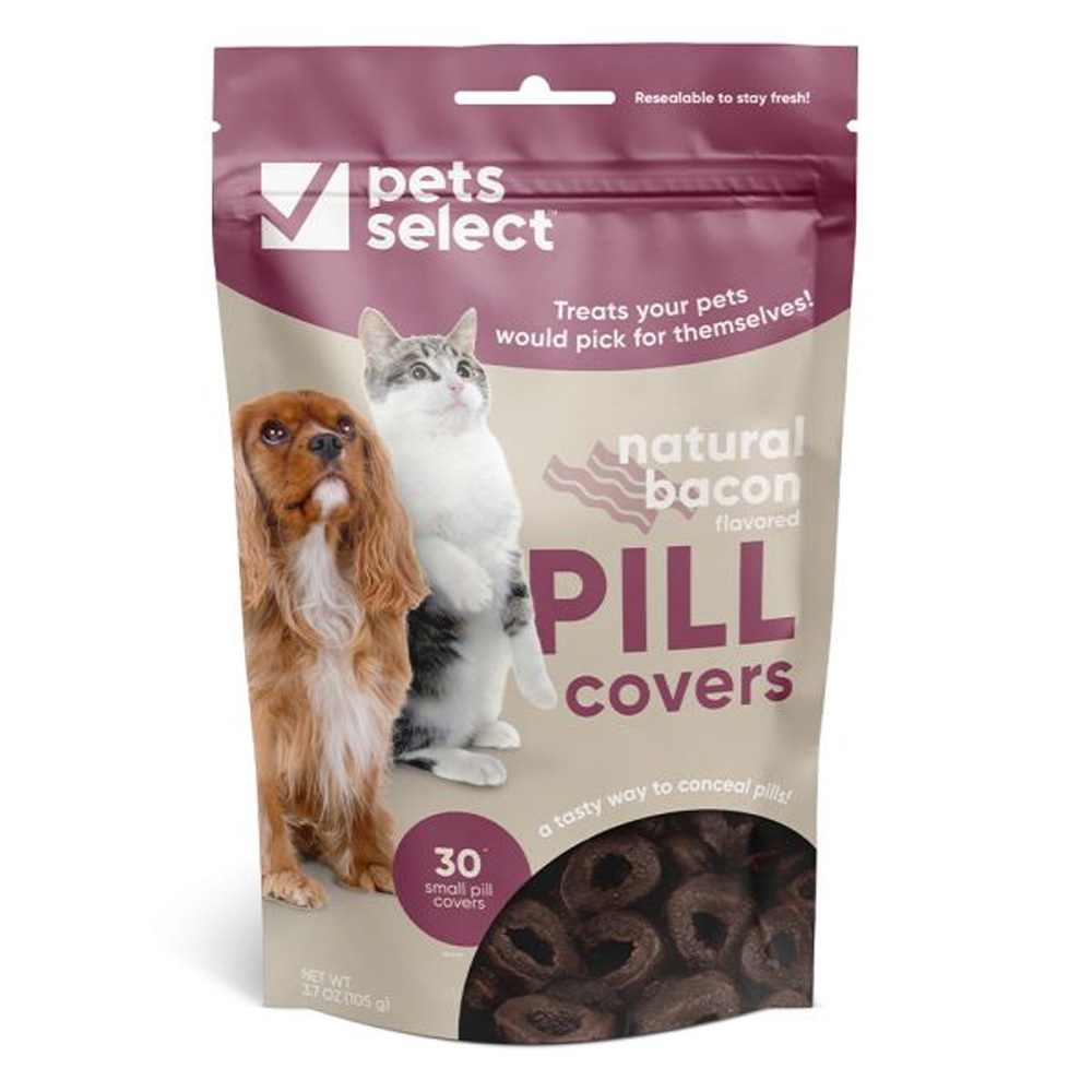 Pets Select Small Pill Covers Bacon Flavor for Dogs & Cats, 30 count ...