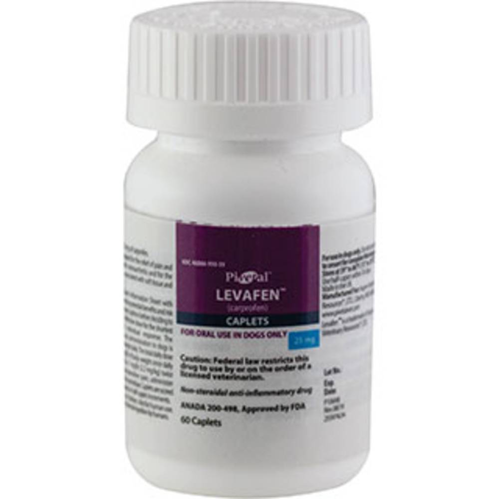 Pivetal Levafen (carprofen) for Dogs - 25mg (60 Caplets) | On Sale ...