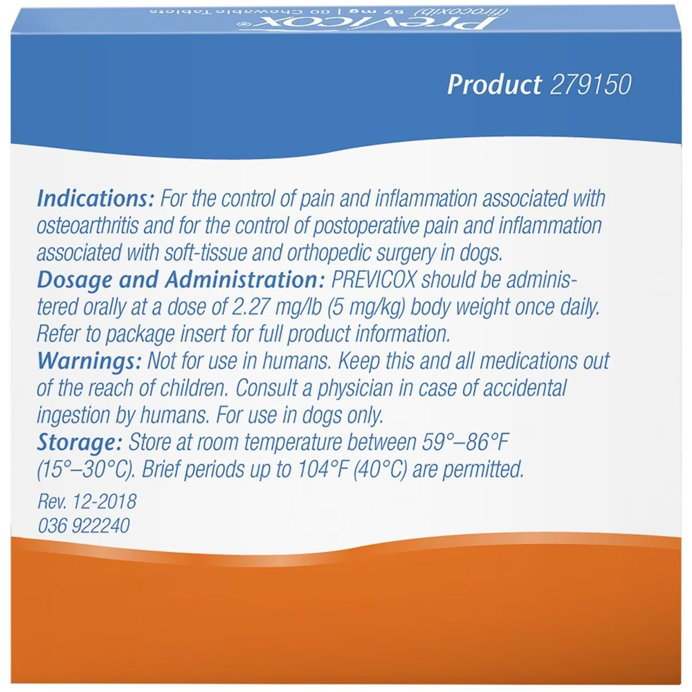 Previcox 57mg (per Tablet) | Free Shipping | EP Rx