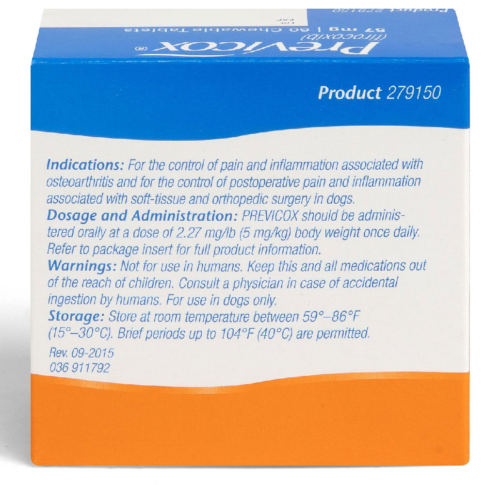 Previcox 57mg (per Tablet) | Free Shipping | EP Rx