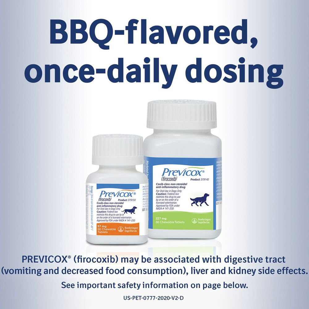 Previcox 57mg, 180 Ct | EntirelyPets Pharmacy