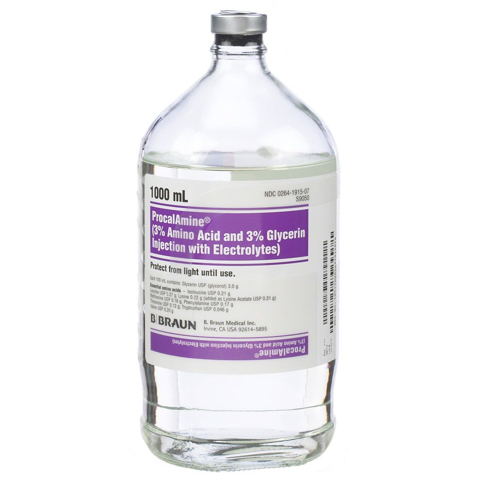 Procalamine Amino Acid 3% and Glycerin 3% Injection with Electrolytes ...