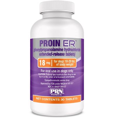Proin ER for Dogs - phenylpropanolamine hydrochloride - 18mg (30 ...
