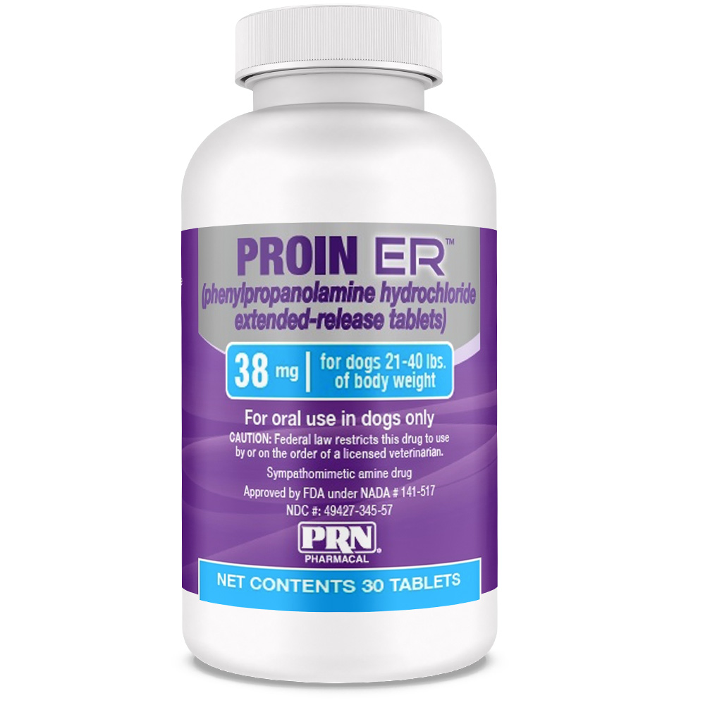 Proin ER for Dogs - phenylpropanolamine hydrochloride - 38mg (30 ...