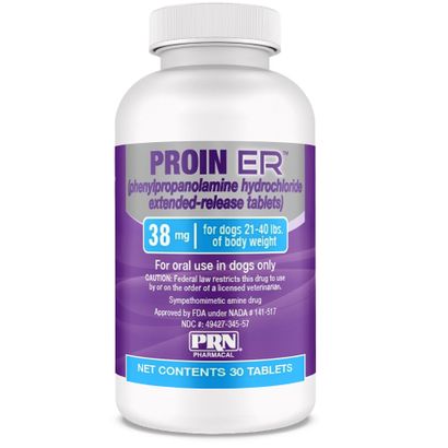 Proin ER for Dogs - phenylpropanolamine hydrochloride - 38mg (30 ...