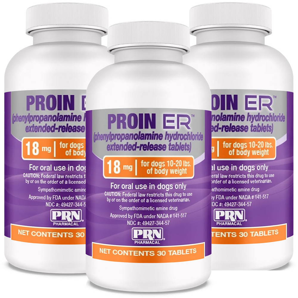 Proin ER for Dogs - phenylpropanolamine hydrochloride - 18mg (90 ...