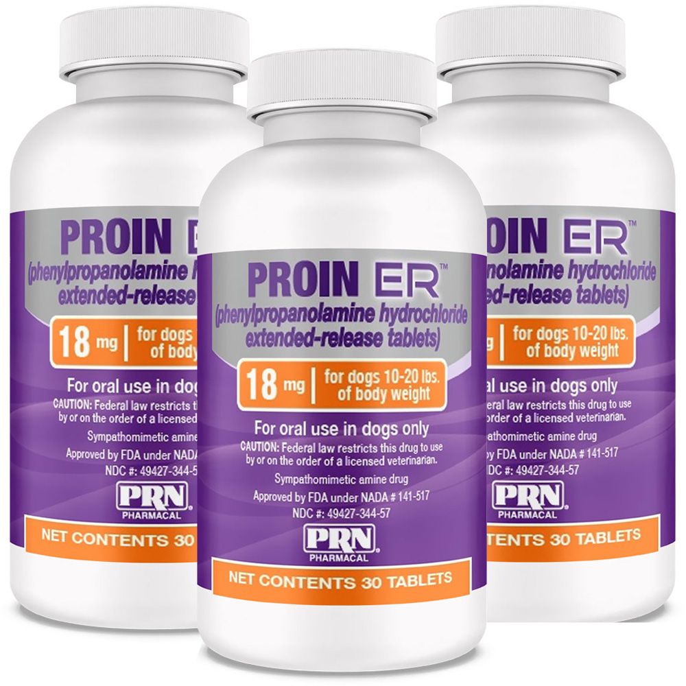 Proin ER for Dogs - phenylpropanolamine hydrochloride - 18mg (90 ...