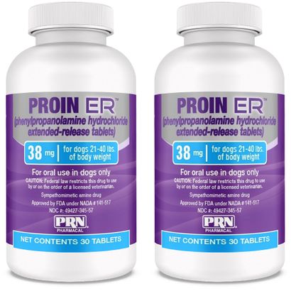 Proin ER for Dogs - phenylpropanolamine hydrochloride - 38mg (60 ...