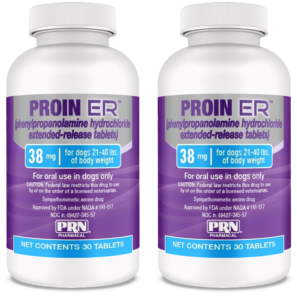 Proin ER for Dogs - phenylpropanolamine hydrochloride - 38mg (60 ...